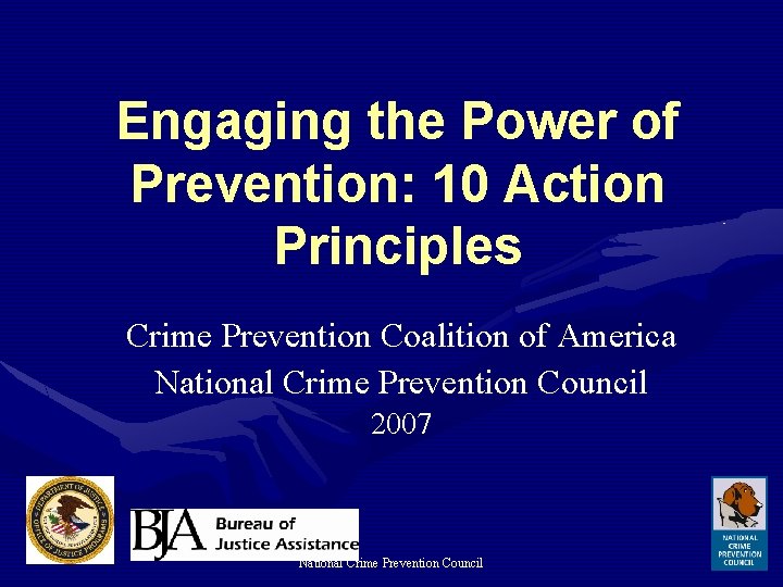 Engaging the Power of Prevention 10 Action Principles