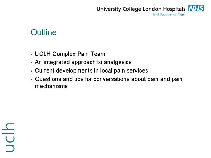 Pain Dr Natasha Curran and CNS Angie Keeling