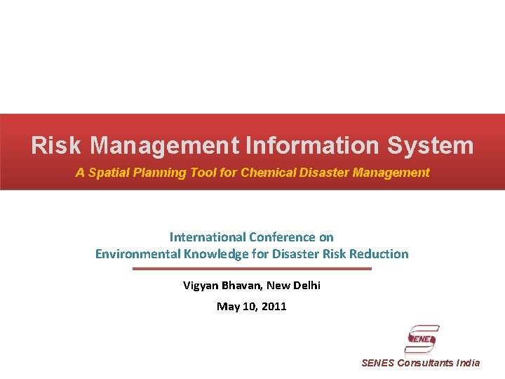Risk Management Information System A Spatial Planning Tool
