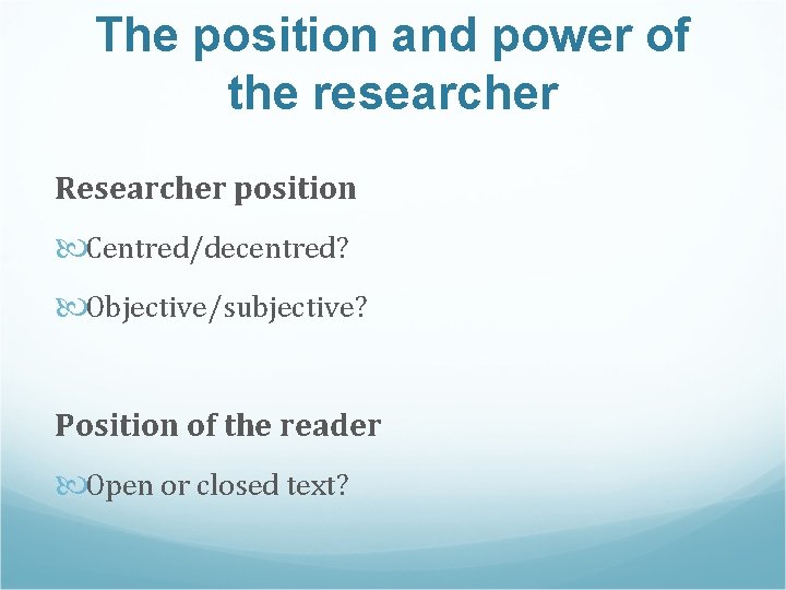 Qualitative Data analysis An Introduction Carol Grbich Chapter