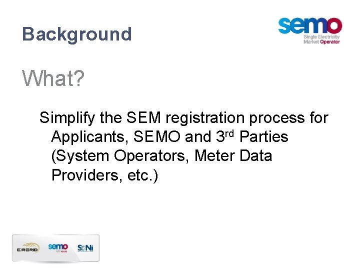 Unit Registration Process Improvement SEMO 05122012 Introduction Background