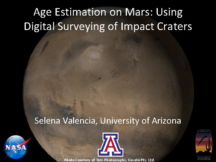 Age Estimation on Mars Using Digital Surveying of