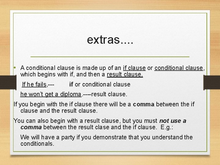 Conditionals Zero Conditionalfact Ist ConditionalReal 2 nd ...