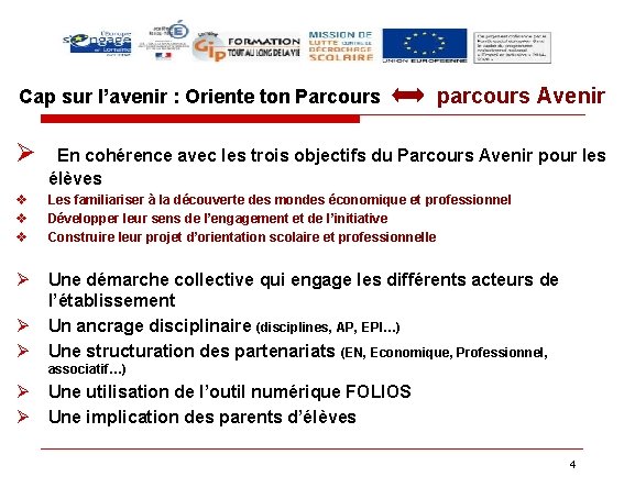 CAP sur lavenir Oriente ton parcours Cette action