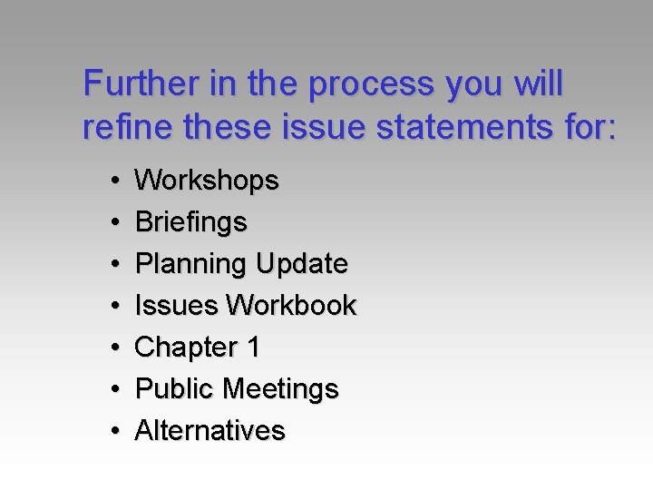 Preliminary Issues And Internal Scoping Created for national