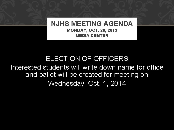 BOOKER MIDDLE SCHOOL National Junior Honor Society Officers