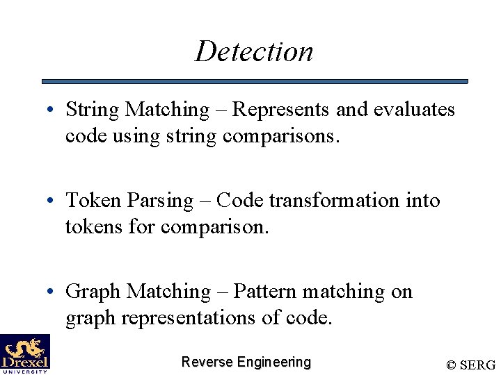 Code Cloning Detection Classification and Refactoring Reverse Engineering
