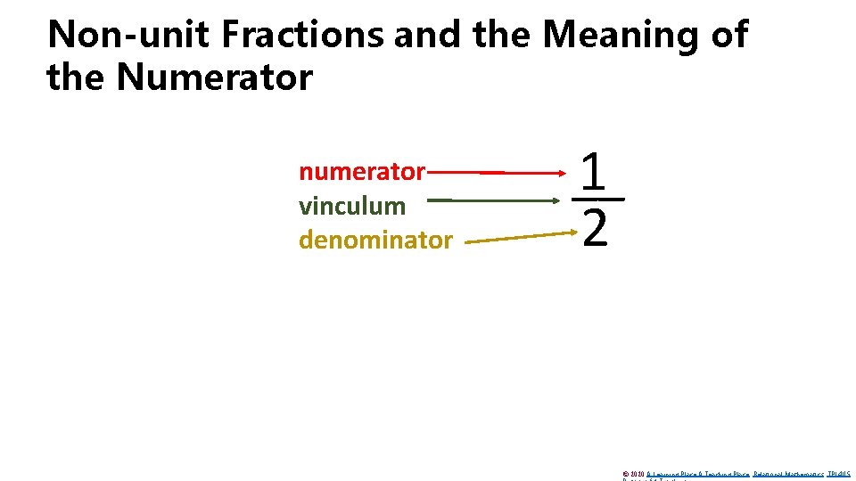 Nonunit Fractions and the Meaning of the Numerator