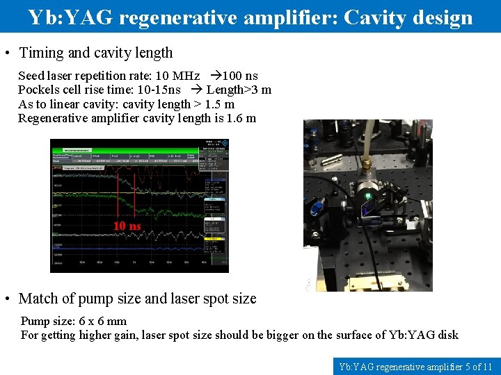 Yb YAG Regenerative Amplifier for A 1 Ground