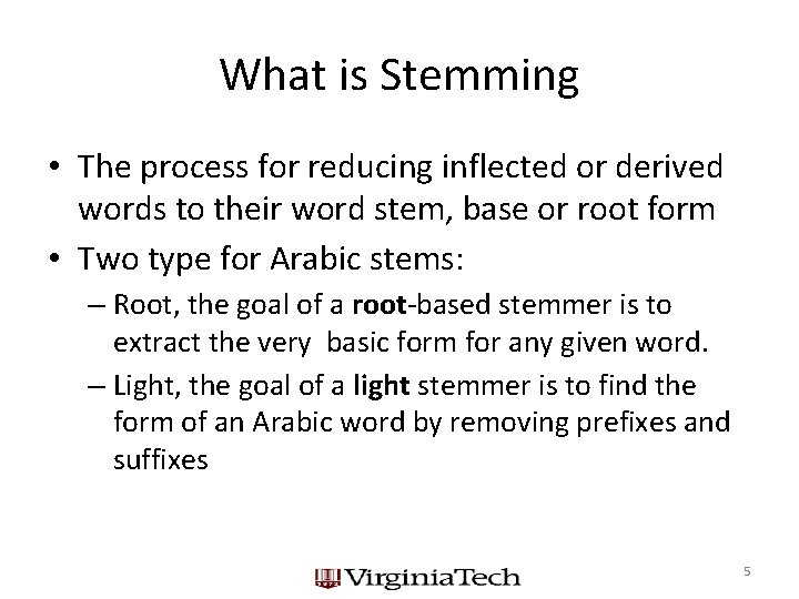 Arabic Natural Language Processing PStemmer Browsing Taxonomy Text