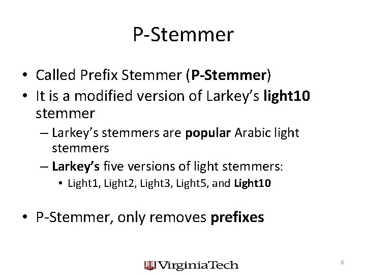 Arabic Natural Language Processing PStemmer Browsing Taxonomy Text