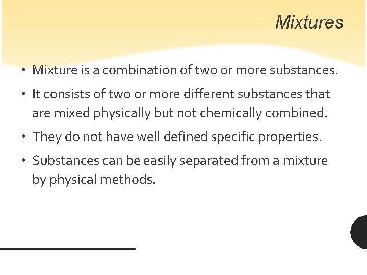 SEPARATION OF SUBSTANCES FROM MIXTURES Mr Piper Clayburn