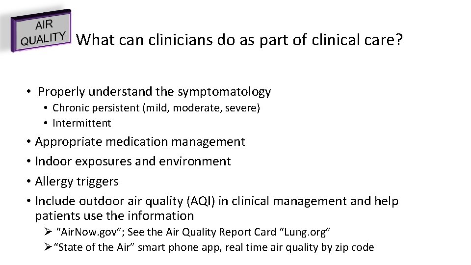 What Physicians Can Do about Air Pollution Climate