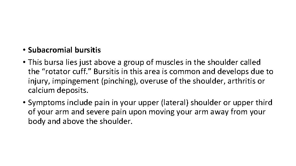 Bursitis Tendinitis and Other Soft Tissue Rheumatic Syndromes