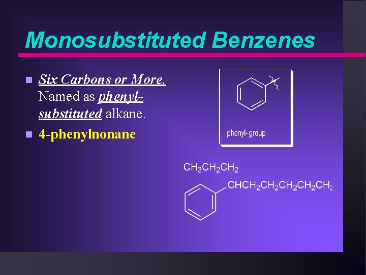 Aromatic Nomenclature Monosubstituted Benzenes n Monosubstituted ...