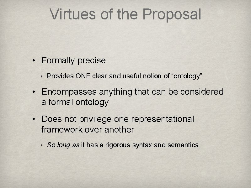 Common Logic and The Formal Perspective on Ontologies