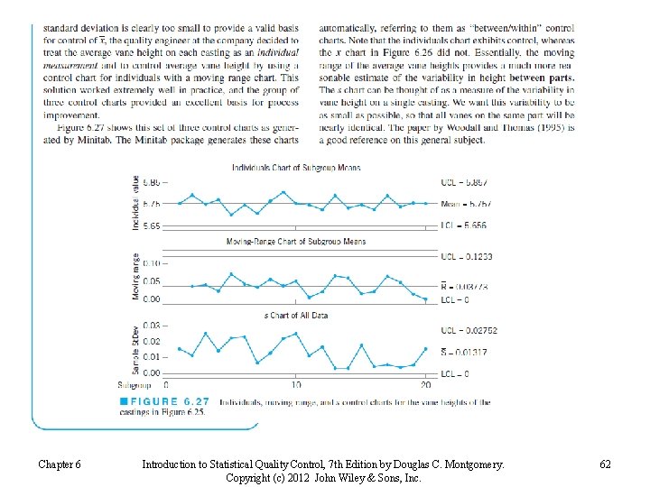 Chapter 6 Statistical Quality Control 7 th Edition