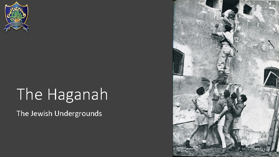 The Haganah The Jewish Undergrounds Haganahs Origins In