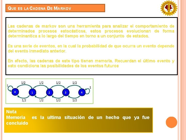 CADENAS DE MARKOV APLICACIN DE LA CADENA DE