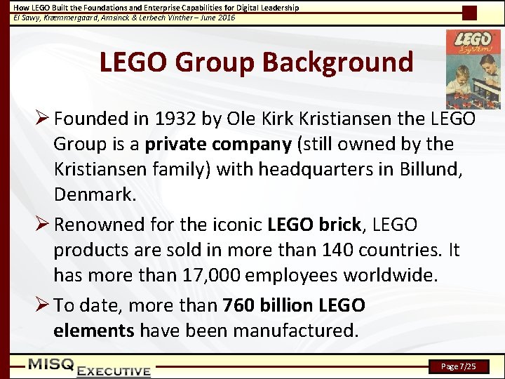 How LEGO Built the Foundations and Enterprise Capabilities