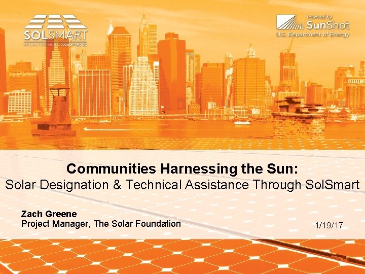 Communities Harnessing the Sun Solar Designation Technical Assistance
