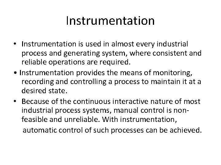 General principles of Industrial Instrumentation Lecture 2 Measurements