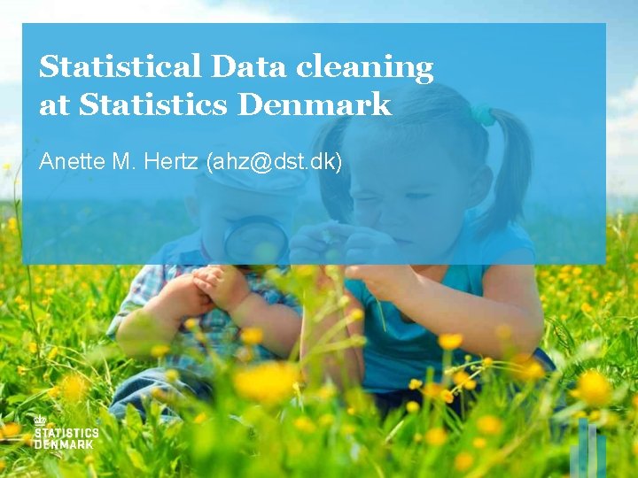 Statistical Data cleaning at Statistics Denmark Anette M