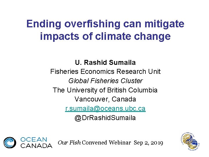 Ending overfishing can mitigate impacts of climate change