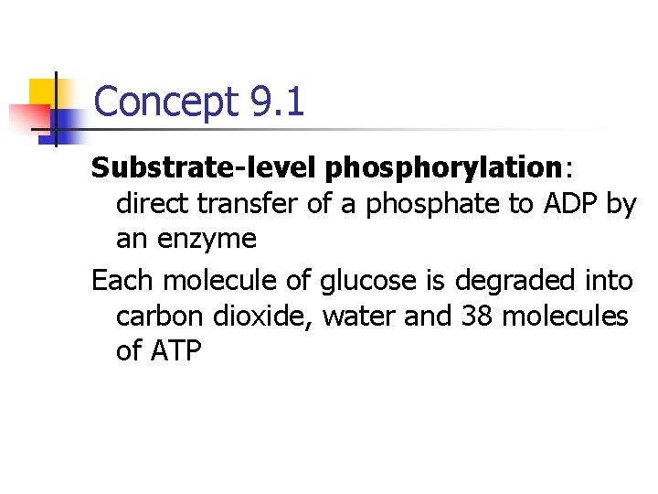 Chapter 9 notes Cellular Respiration Harvesting Chemical Energy