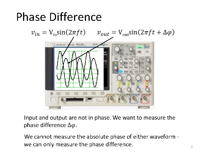 Measuring Phase Difference ECE 2100 Dr Len Trombetta