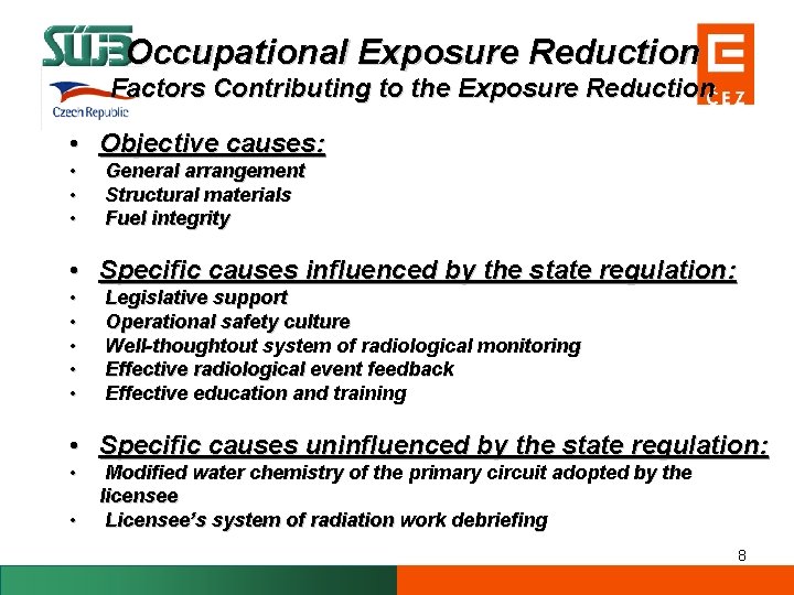 Factors Contributing to the Reduction of Occupational Exposures