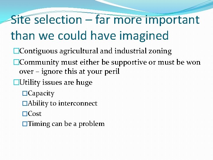 Calgren Bioenergy Project Experience Ethanol and first of