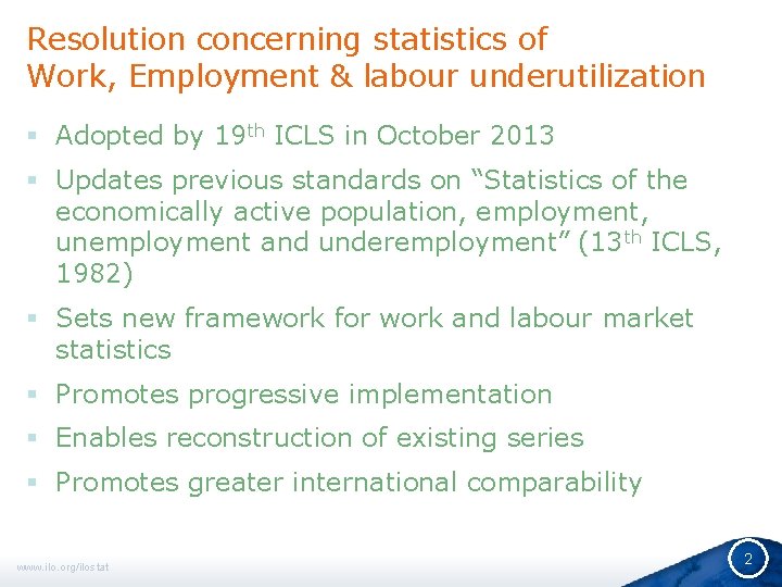 Populating labour market indicators and standardising microdata Defining