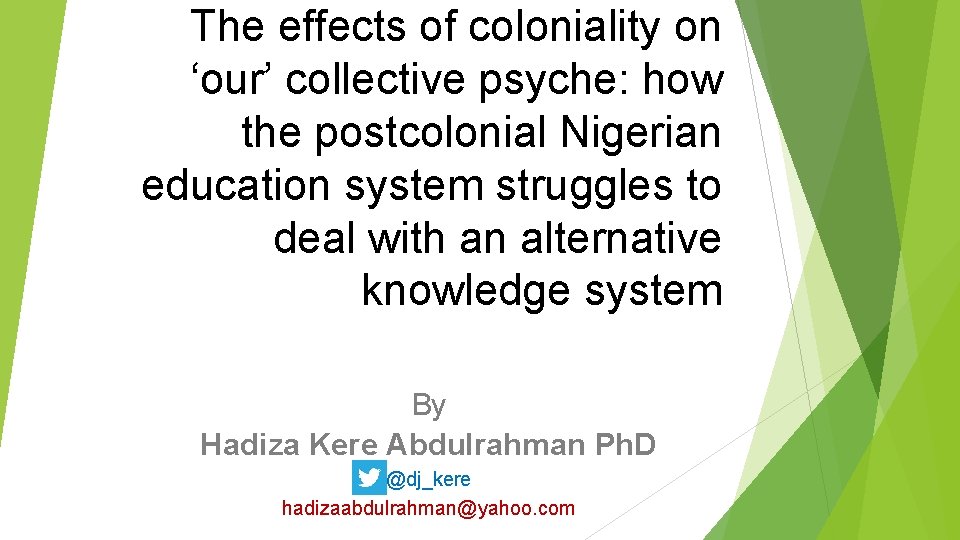 The effects of coloniality on our collective psyche