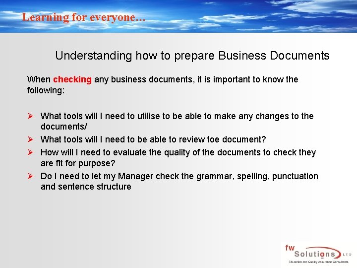 Learning for everyone Combined Assignment Modules 23 24