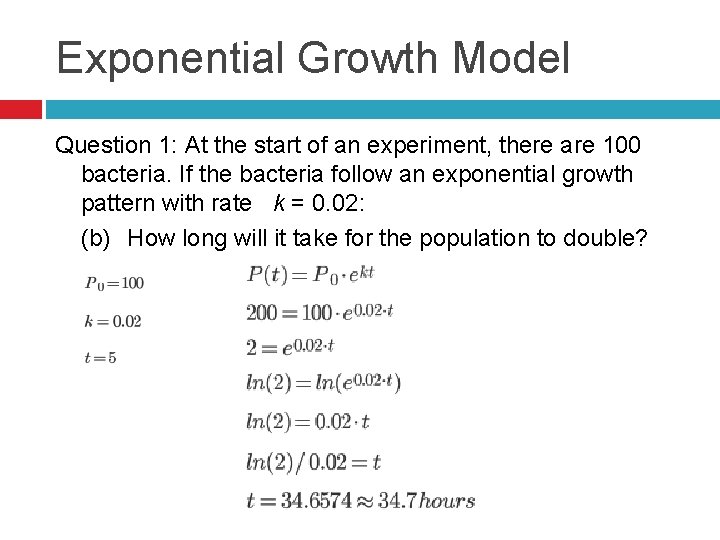 POPULATION GROWTH MODELS AND RESOURCE CONSUMPTION Caitlin Thomas
