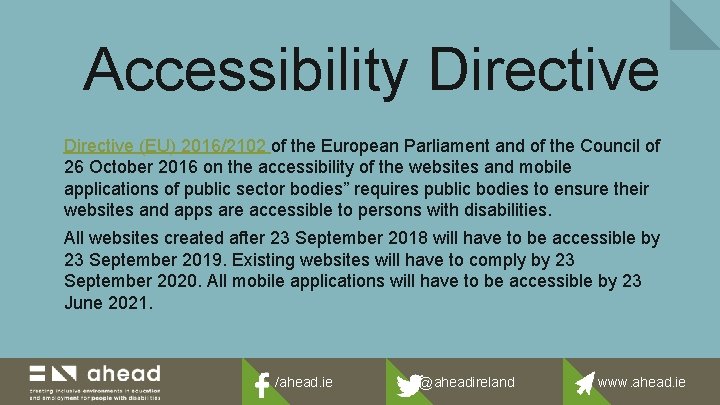 Welcome to the Webinar Introduction to Accessibility in