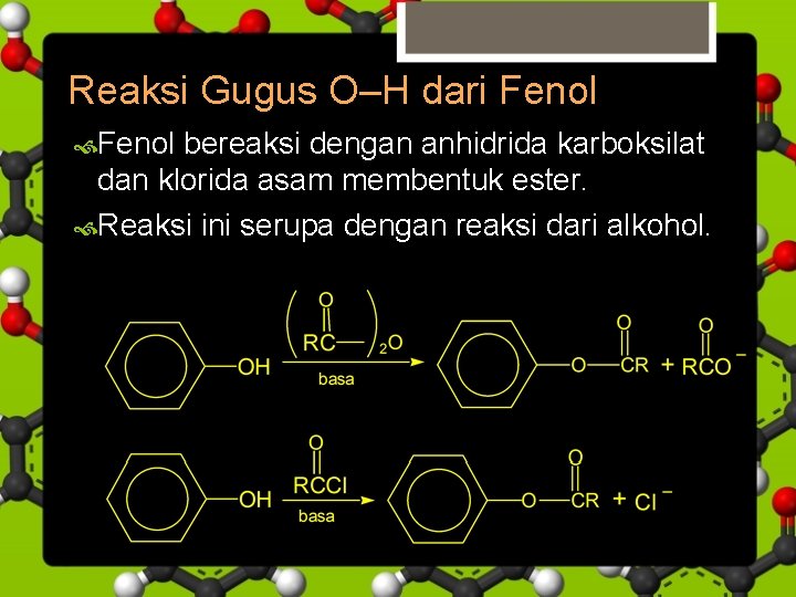 STRUKTUR FENOL Fenol adalah senyawa yang memiliki sebuah