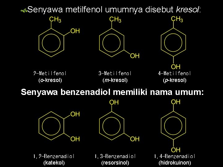 STRUKTUR FENOL Fenol adalah senyawa yang memiliki sebuah