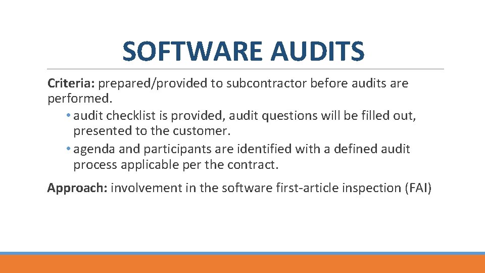 Software Subcontractor IT 440 SYSTEM INTEGRATION Upon completion