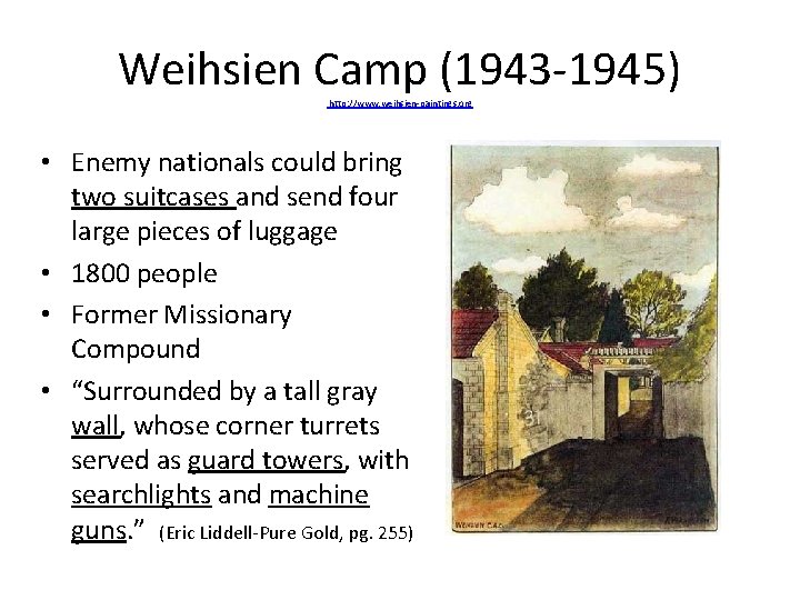 Eric Liddell The Greatest Race Japanese Internment Camp
