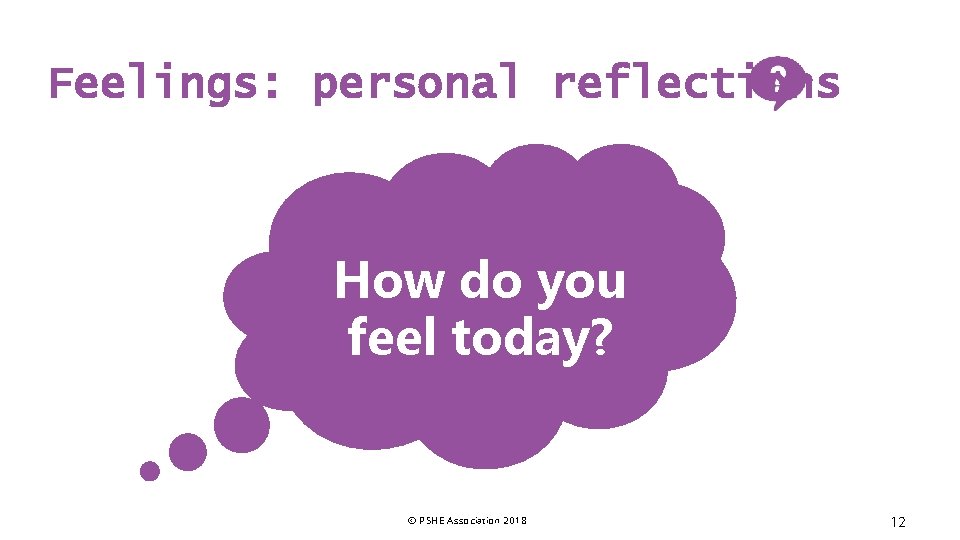 Lesson 1 We all have feelings PSHE Association