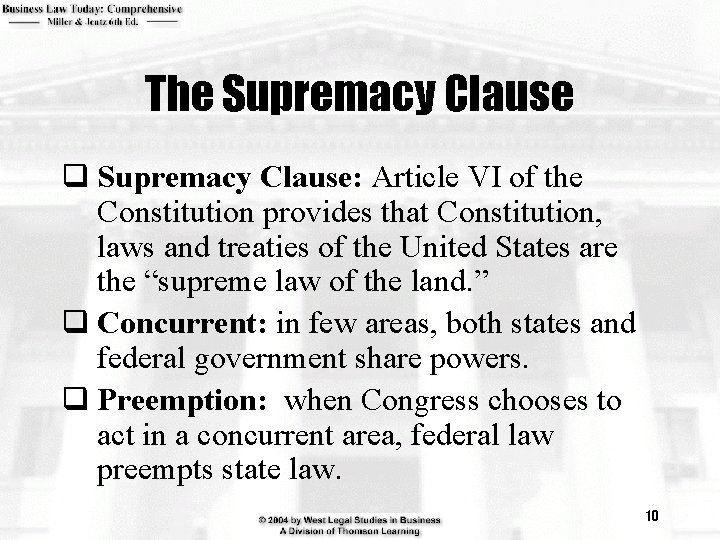 Chapter 2 Constitutional Law Learning Objectives q What