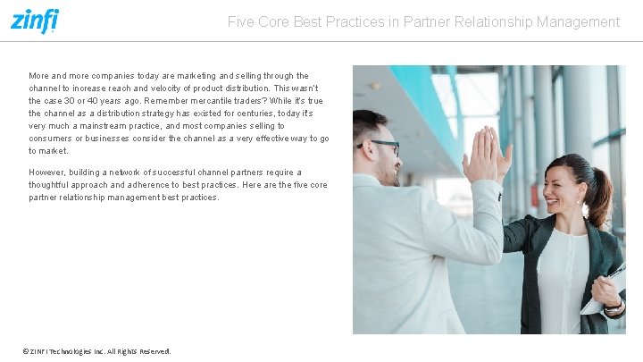 Five Core Best Practices in Partner Relationship Management