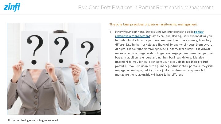 Five Core Best Practices in Partner Relationship Management