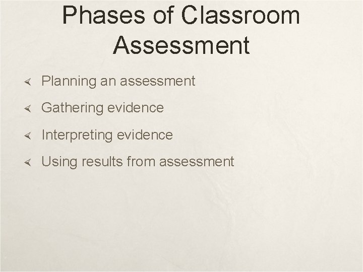 Assessment and Rubrics Dr Molly Fisher Types of