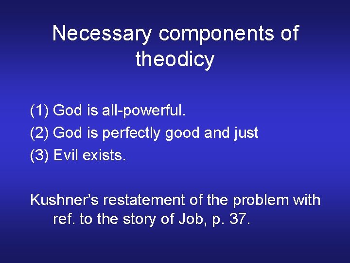 Problem of Evil pt 1 1 Classical formulation