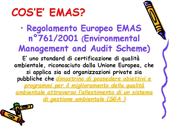 ATTESTATO EMASAPO AREA CHIMICA DI RAVENNA ANALISI AMBIENTALE