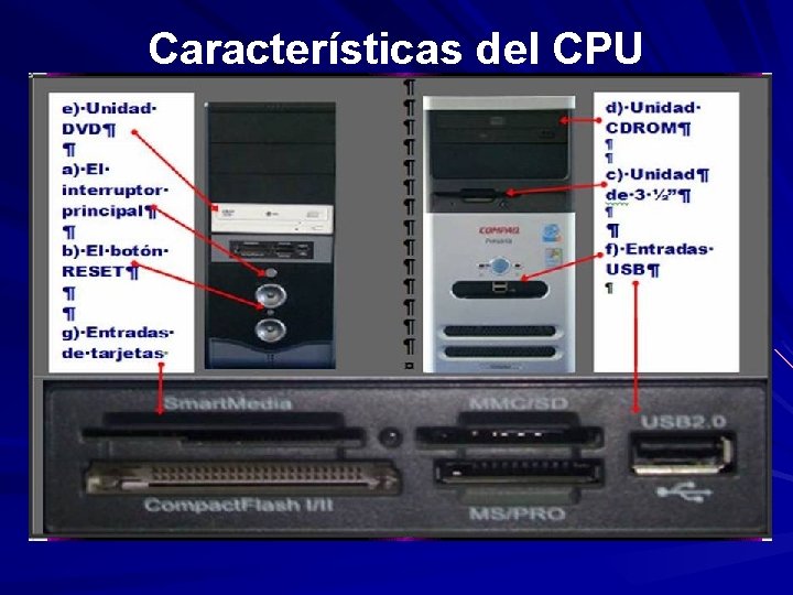1 IDENTIFICAR Y DIFERENCIAR CARACTERSTICAS DE UNA COMPUTADORA