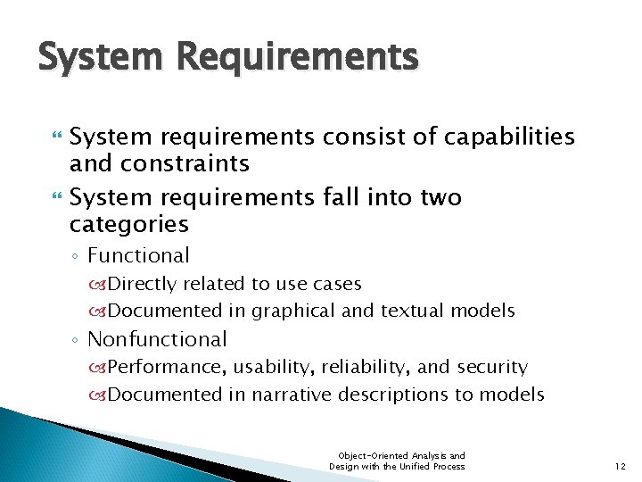 Objectives Describe the activities of the requirements discipline